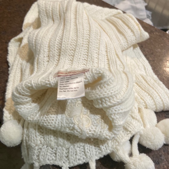 Bath & Body Works | Accessories | Bath Body Works Ivory Scarf Wpom Poms ...
